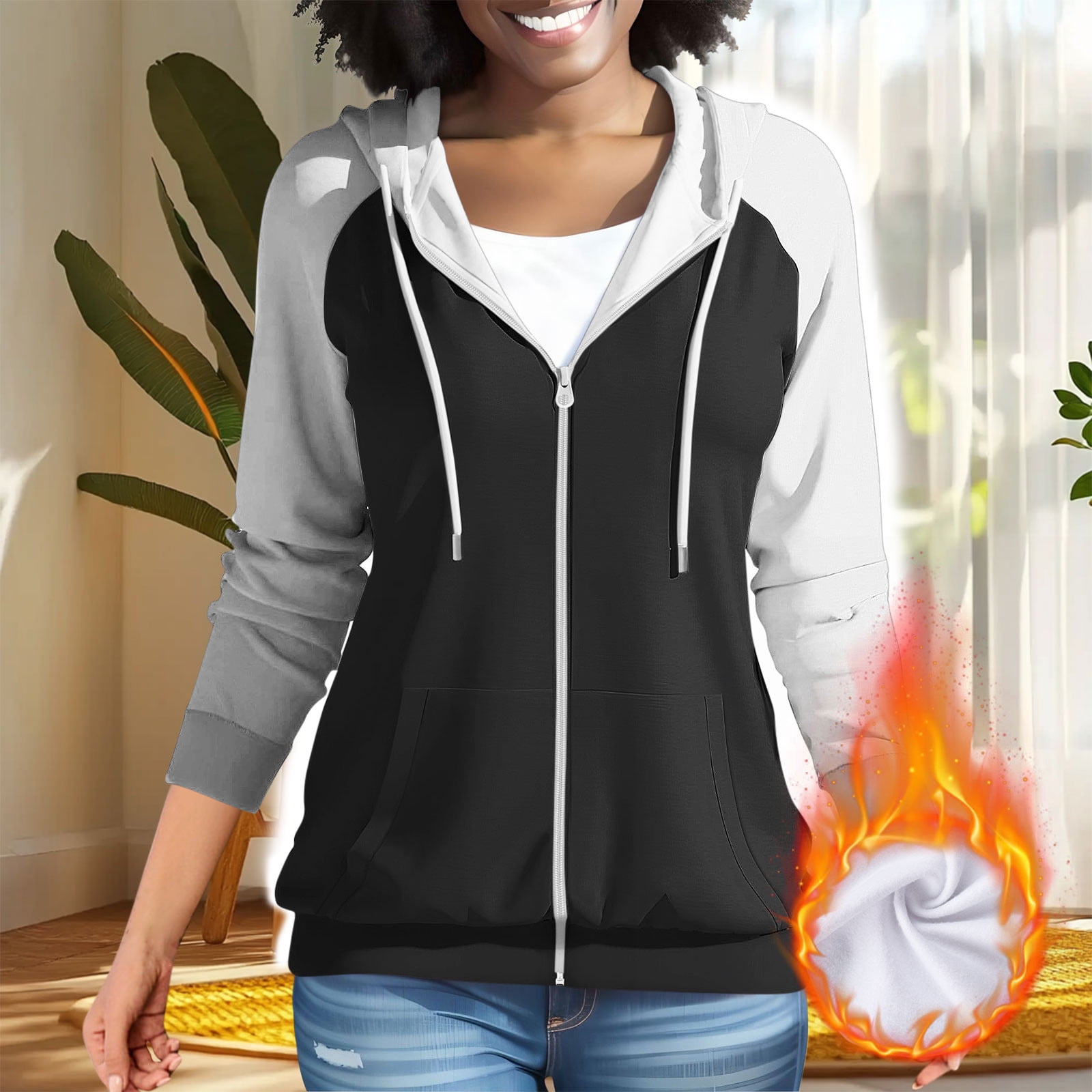 Aeguzox Hoodies for Women Relaxed Classic Silhouette with Attached Hood ...