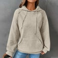 Aeguzox Hoodies for Women Textured Waffle Fabric with Raglan Shoulder ...