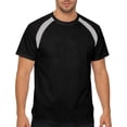 Aeguzox Mens T-shirts Mixed Block Round Neck Ball Game Training Form ...