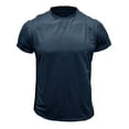 Aeguzox Mens T-shirts Simple Solid Shade Round Neck Button Daily Layout ...