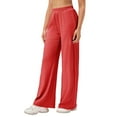 Aeguzox Pants for Women All Day Comfort Textured Wide Leg Silhouette ...