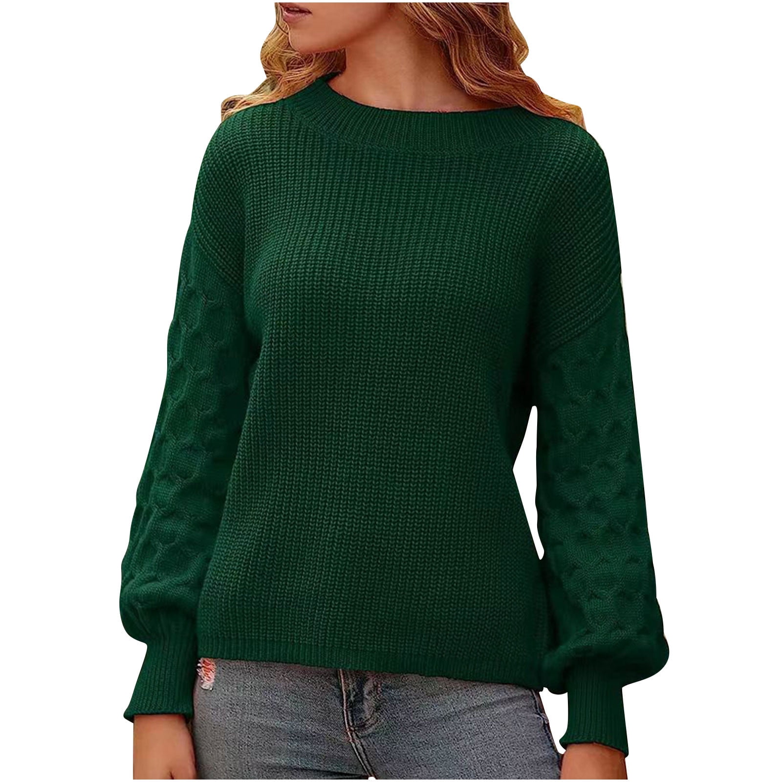 Aeguzox Sweaters for Women Relax Raglan Cut Smooth Waffle Torso ...