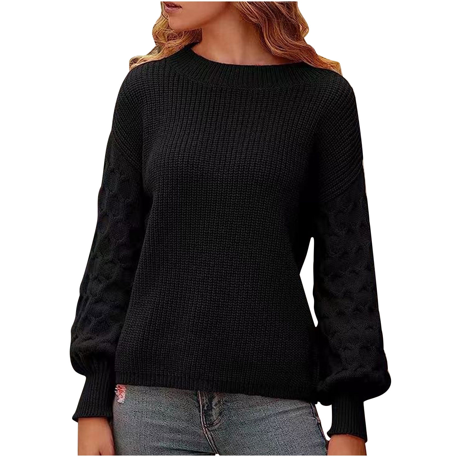Aeguzox Sweaters for Women Relax Raglan Cut Smooth Waffle Torso ...