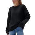 Aeguzox Sweaters for Women Smooth Soft Plush Construction Ribbed Round ...