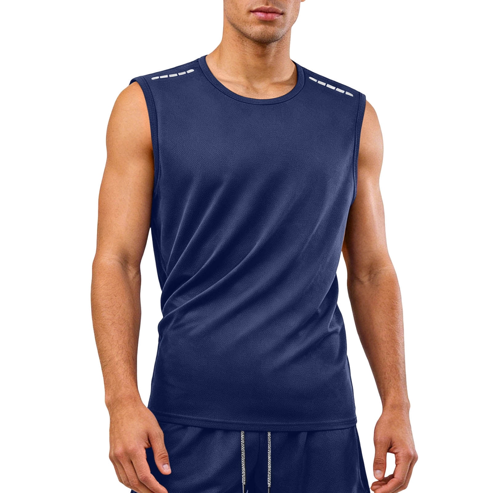 Aeguzox Tank Tops Men Modern Solid Quick Airy Round Neck Active ...
