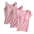 Aeguzox Tank Tops for Women 3-pack Basic U-neck High-stretch Fabric ...