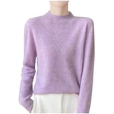 Aeguzox Women's Sweaters Ribbed Half Mock Neck Soft Fluffy Fine Knit ...