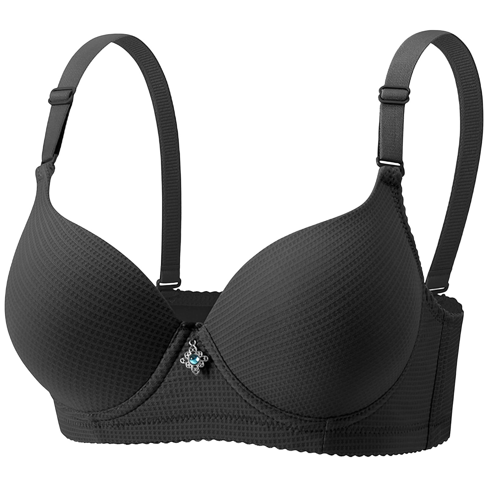 Aeguzox Womens Bras Traditional Style Wireless Bra Solid Color Everyday ...