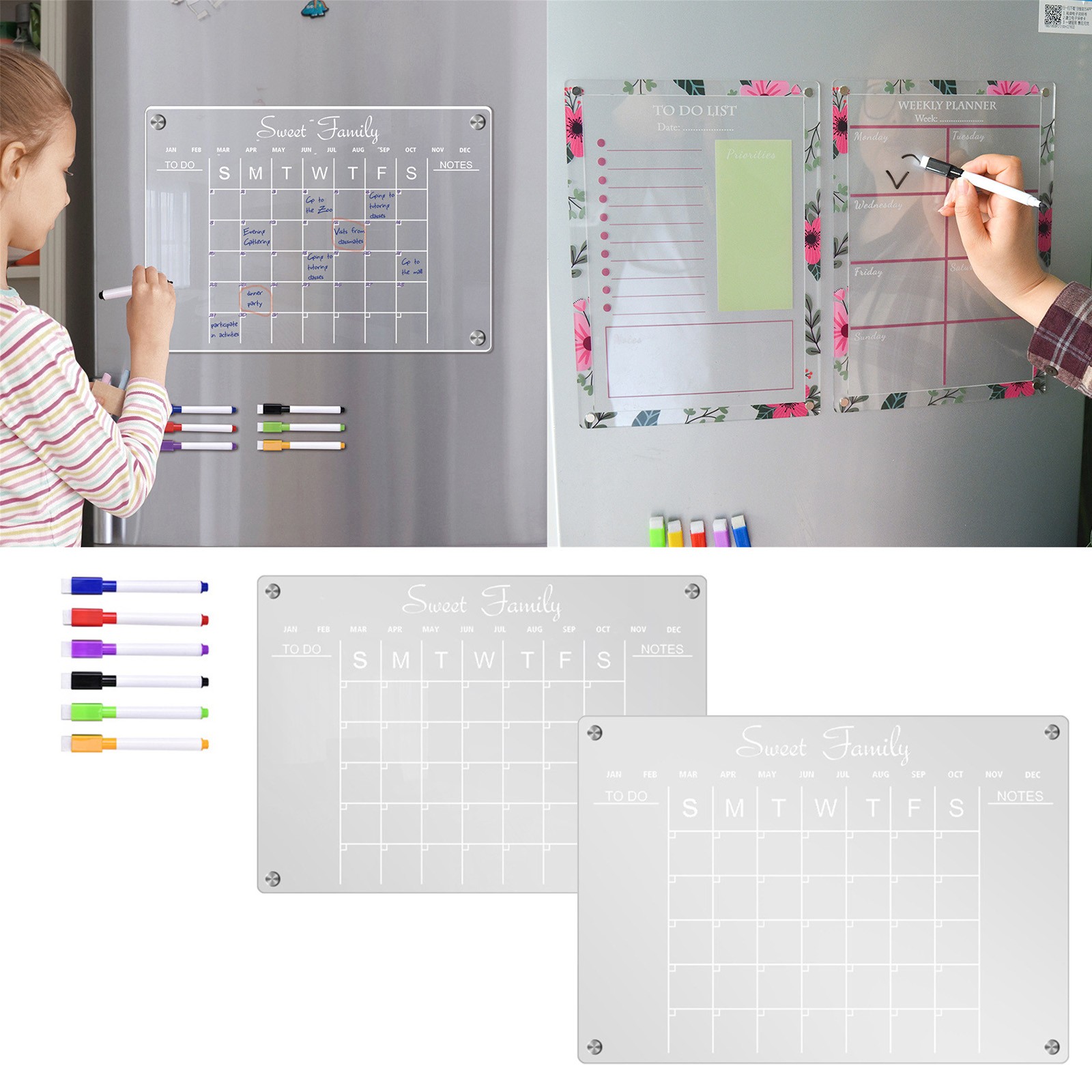Aehas Acrylic Plan Board Clearance Sale！Acrylic Calendar Magnetics ...