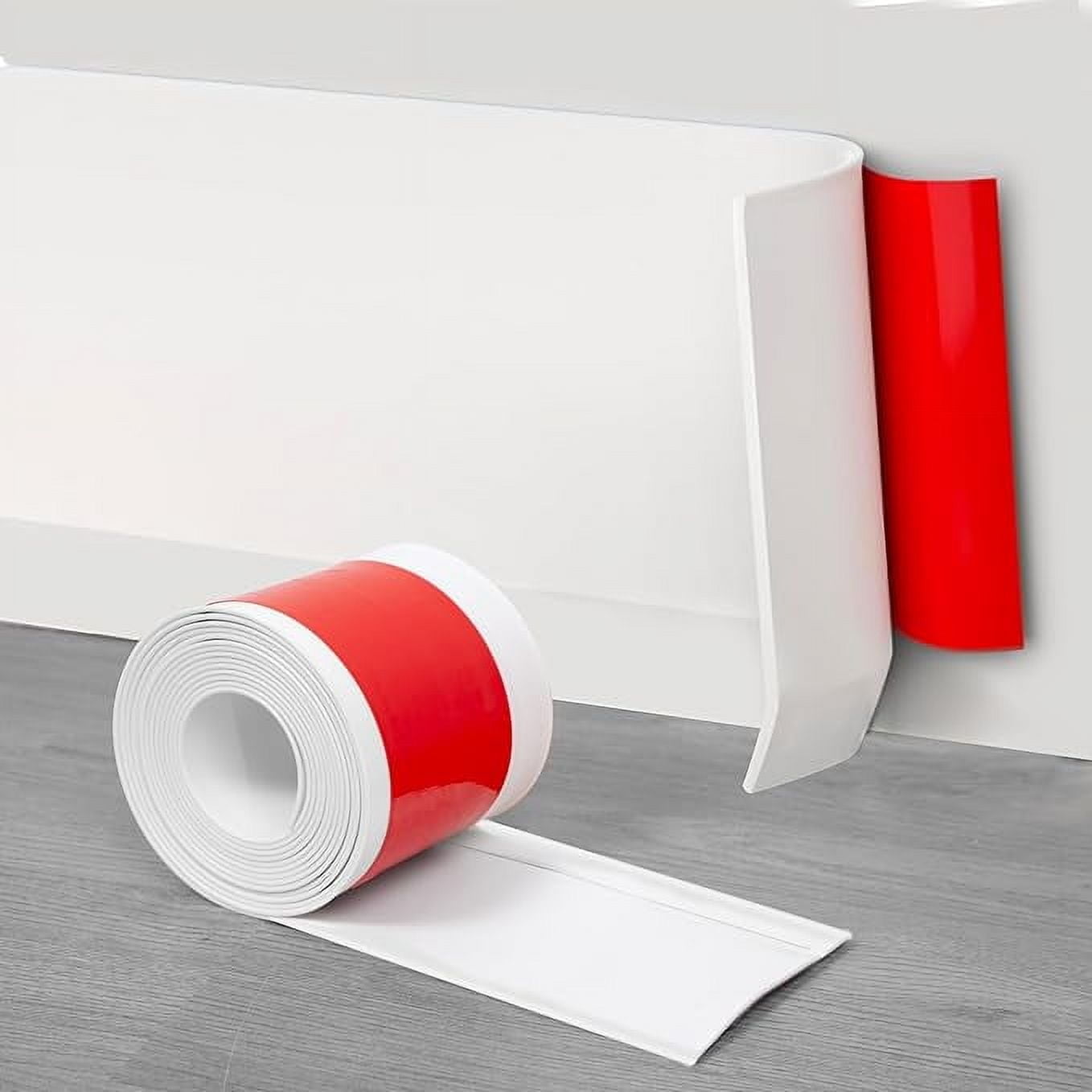 Aeiba Premium Flexible Baseboard Molding Trim, 4 Inch x 20 Feet White ...