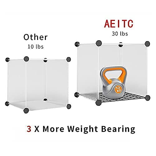 Aeitc Portable Storage Cubes-14 x14 Cube Wire Cube Storage Organizer ...