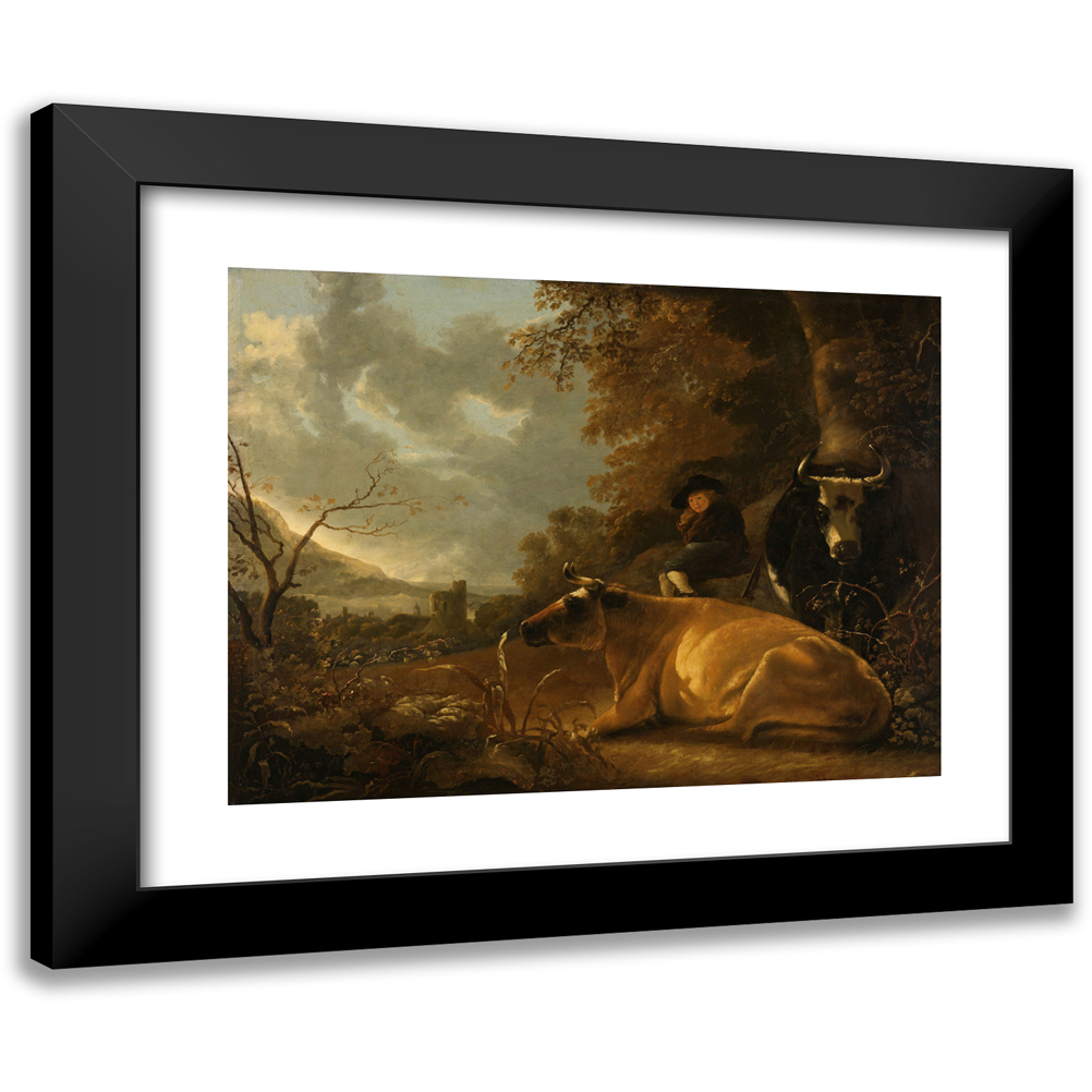 Aelbert Cuyp 14x12 Black Modern Framed Museum Art Print Titled ...