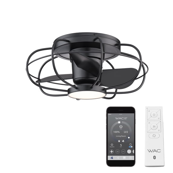 Open Box Aella Indoor and Outdoor 3-Blade Smart Caged Ceiling Fan 22in ...