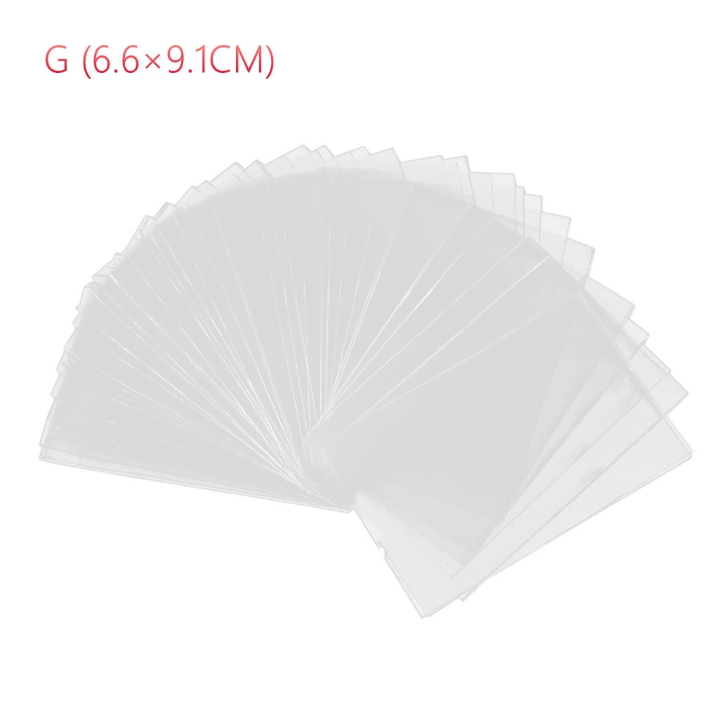 Aellinatey 100Pcs Cards Sleeves Transparent Top Loader Card Holder ...