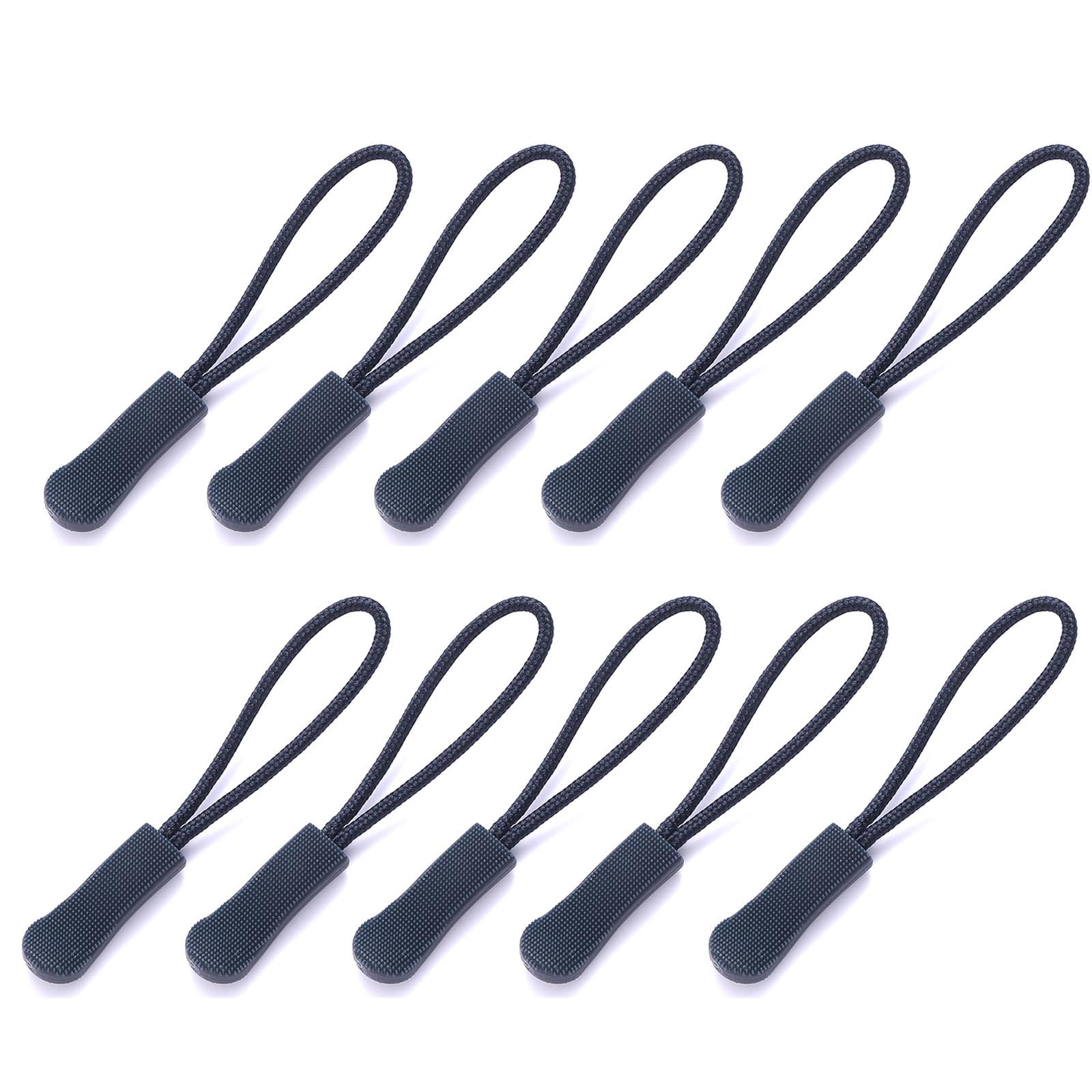 Aellinatey 10pcs Zipper Pull Puller End Fit Rope Tag Replacement Clip ...