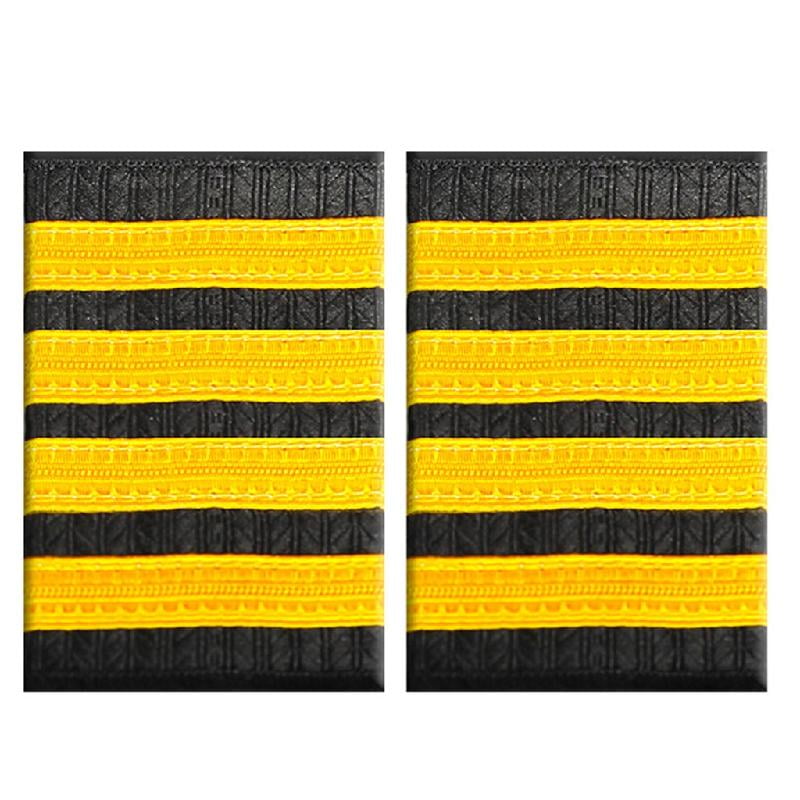 Aellinatey 1Set Captain Epaulets Pilot Uniform Epaulet Pilot Uniform ...