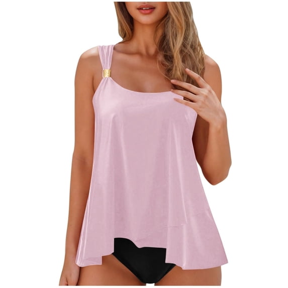 Aellinatey 2 Piece Bathing Suits for Women Ruffle with Shorts Tankini ...