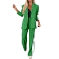 Aellinatey 2 Piece Blazer Outfits for Women Comfy Oversized Jacket Wide ...