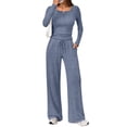 Aellinatey 2 Piece Lounge Sets for Women Fall Outfits Long Sleeve Wide ...