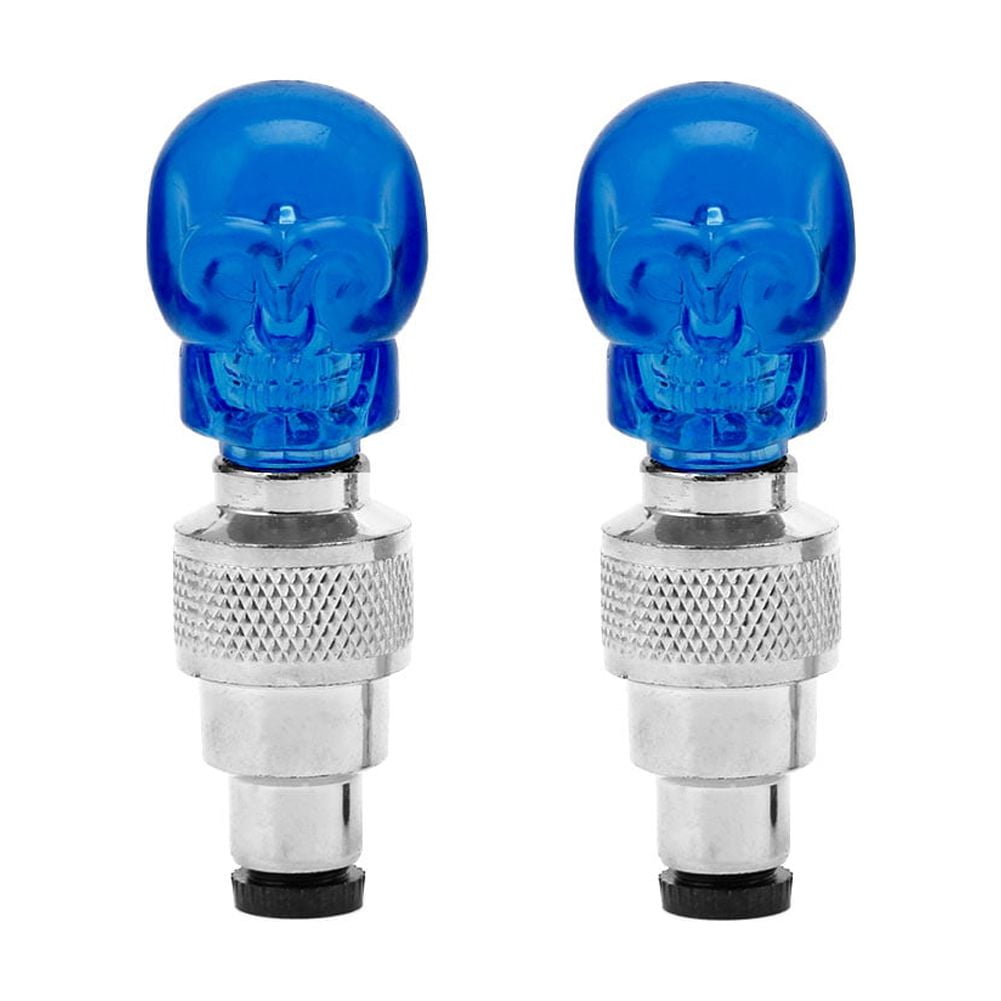 Aellinatey 2pcs Skull Shape for Valve Cap LED Light Wheel Tyre Lamp For ...