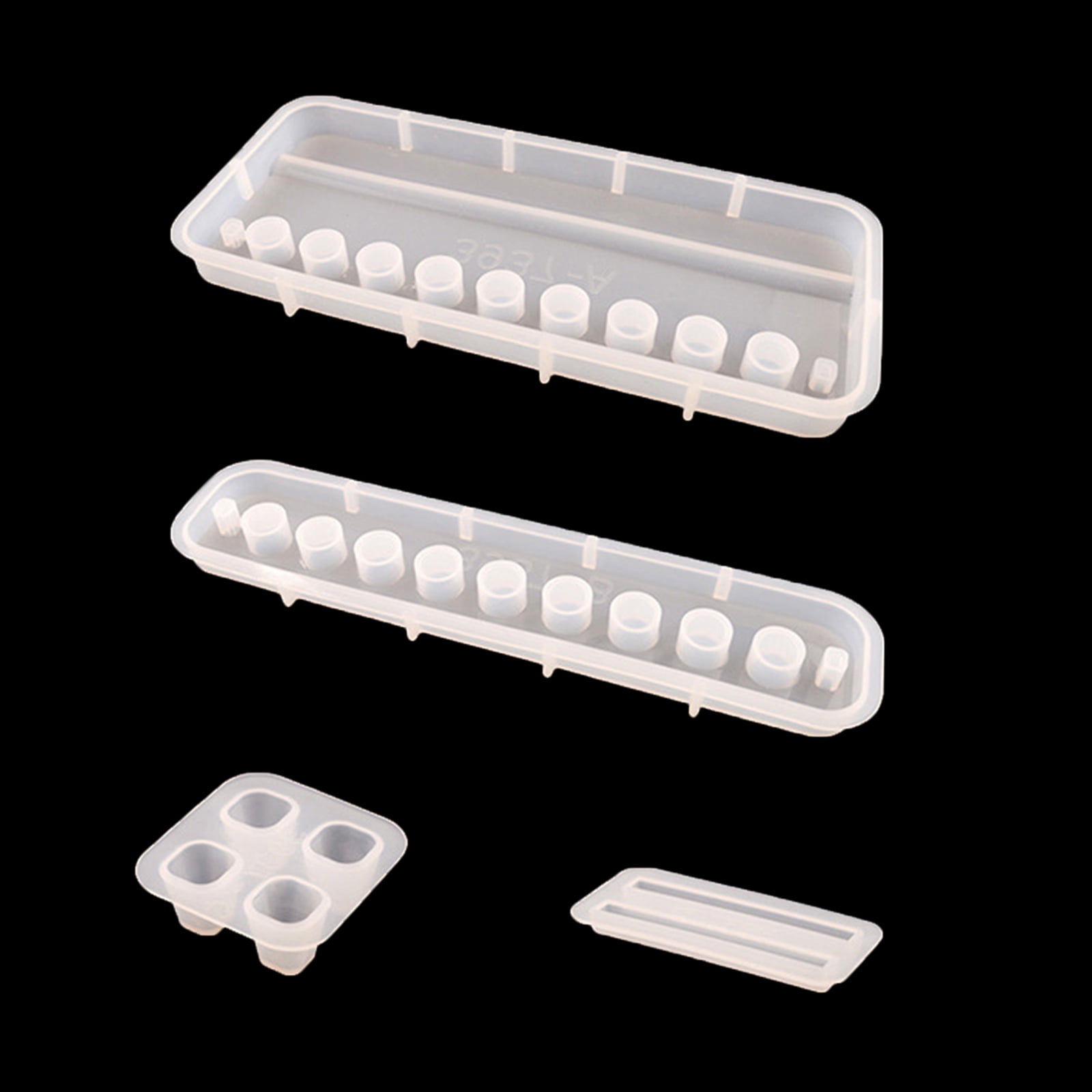 Aellinatey 4x/set Pen Pencil Holder Molds Resin Crafts Plaster Cement ...