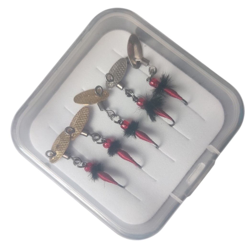 Aellinatey 5Pcs Fly Fishing Swimbait Rotating Sequins Lures Artificial ...