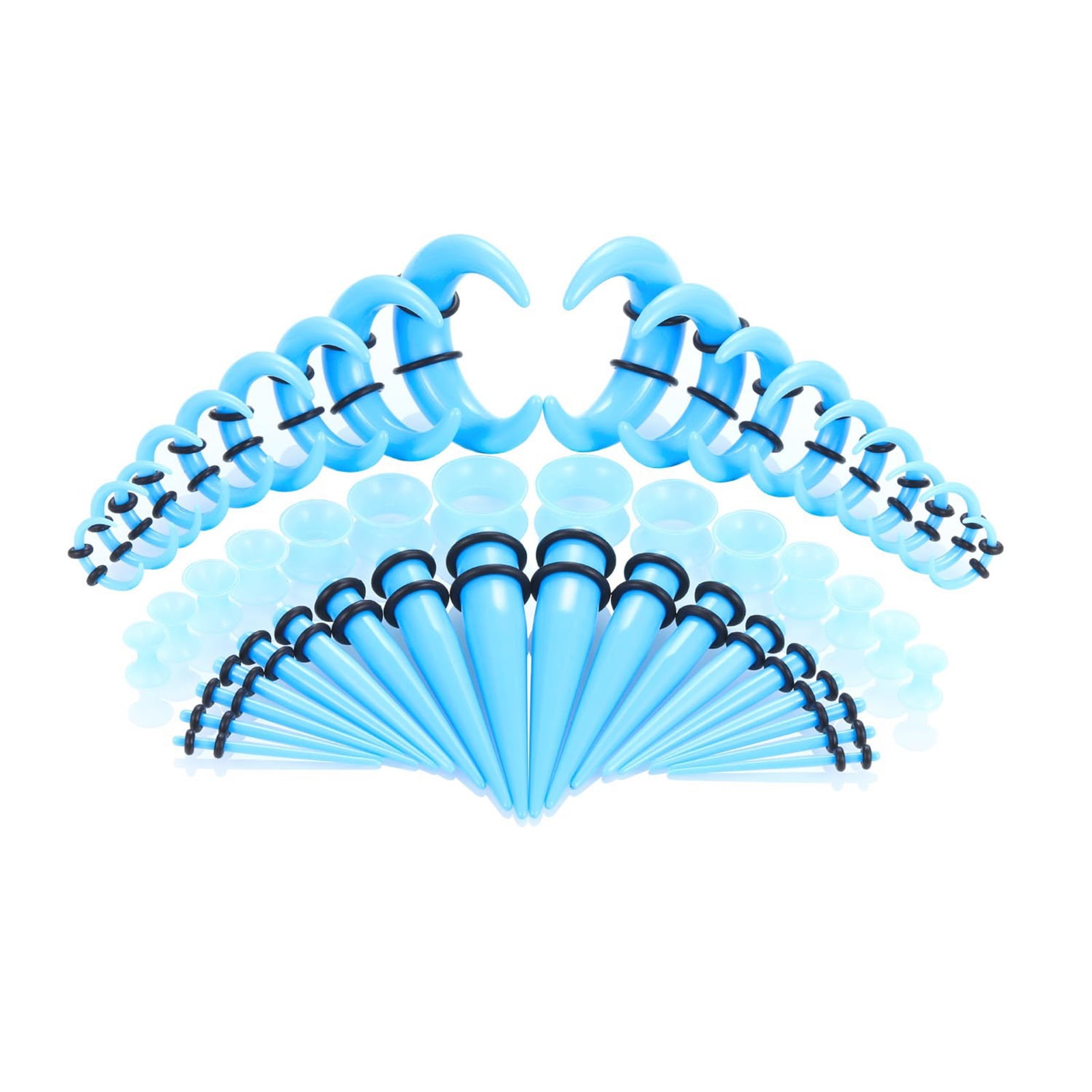 Aellinatey Acrylic Tapers Plugs Acrylic Cone Silicone Tunnel Spiral ...