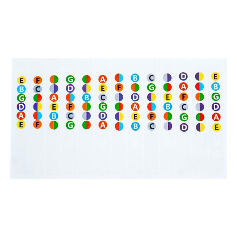 Aellinatey Beginner Practice 6 Strings Guitar Fretboard Sticker Color ...