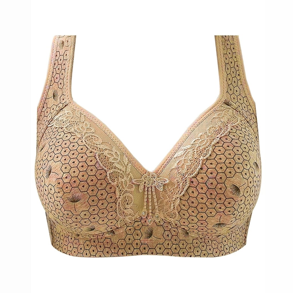 Aellinatey Bra for Women Full Coverage Wirefree Push Up Bra Seamless ...