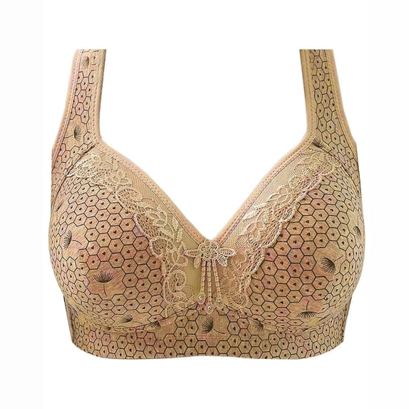Aellinatey Bra for Women Full Coverage Wirefree Push Up Bra Seamless ...