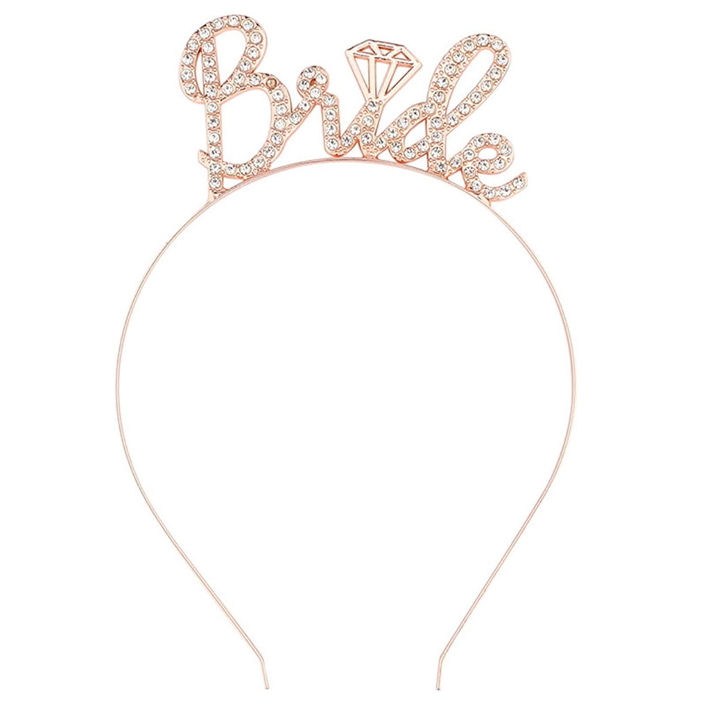 Aellinatey Bride To Be Headband Metal Crown Tiaras Bachelorette Party ...