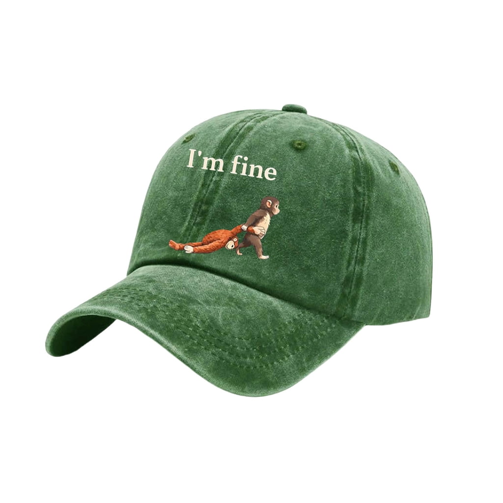 Aellinatey Cartoon Monkey Printing Baseball Cap Soft Breathable Dad Hat ...