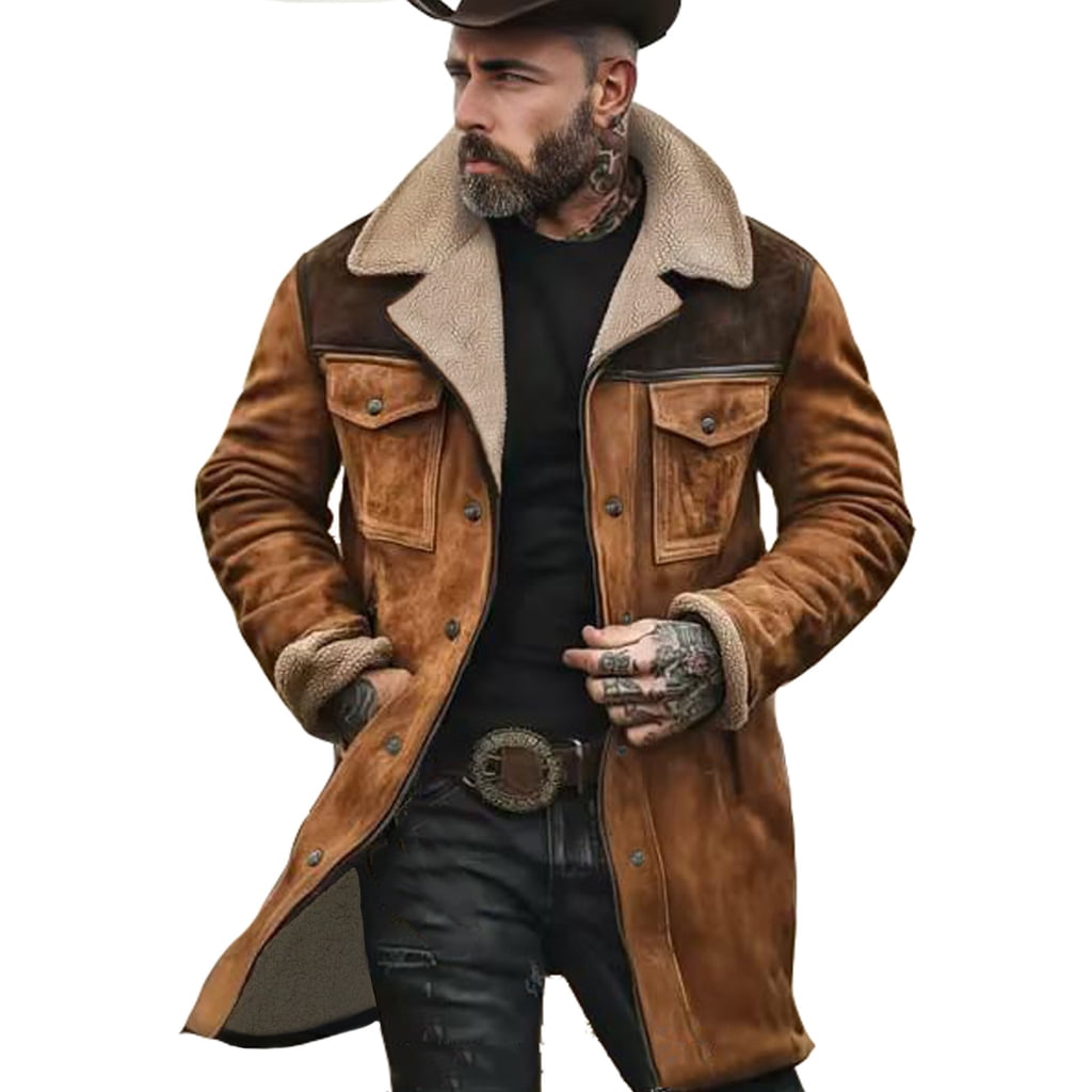 Aellinatey Casual Men's Winter Jacket Fleece Lined Warm Coat Fall ...