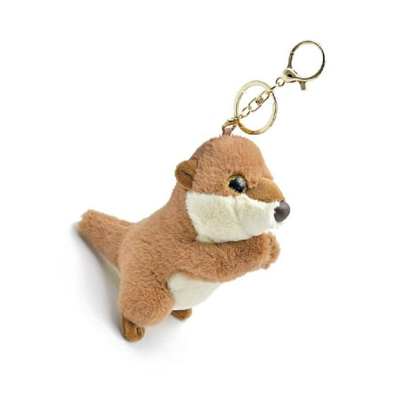 Aellinatey Charming Otters Stuffed Key Ring Comfortable Plush Keychain ...