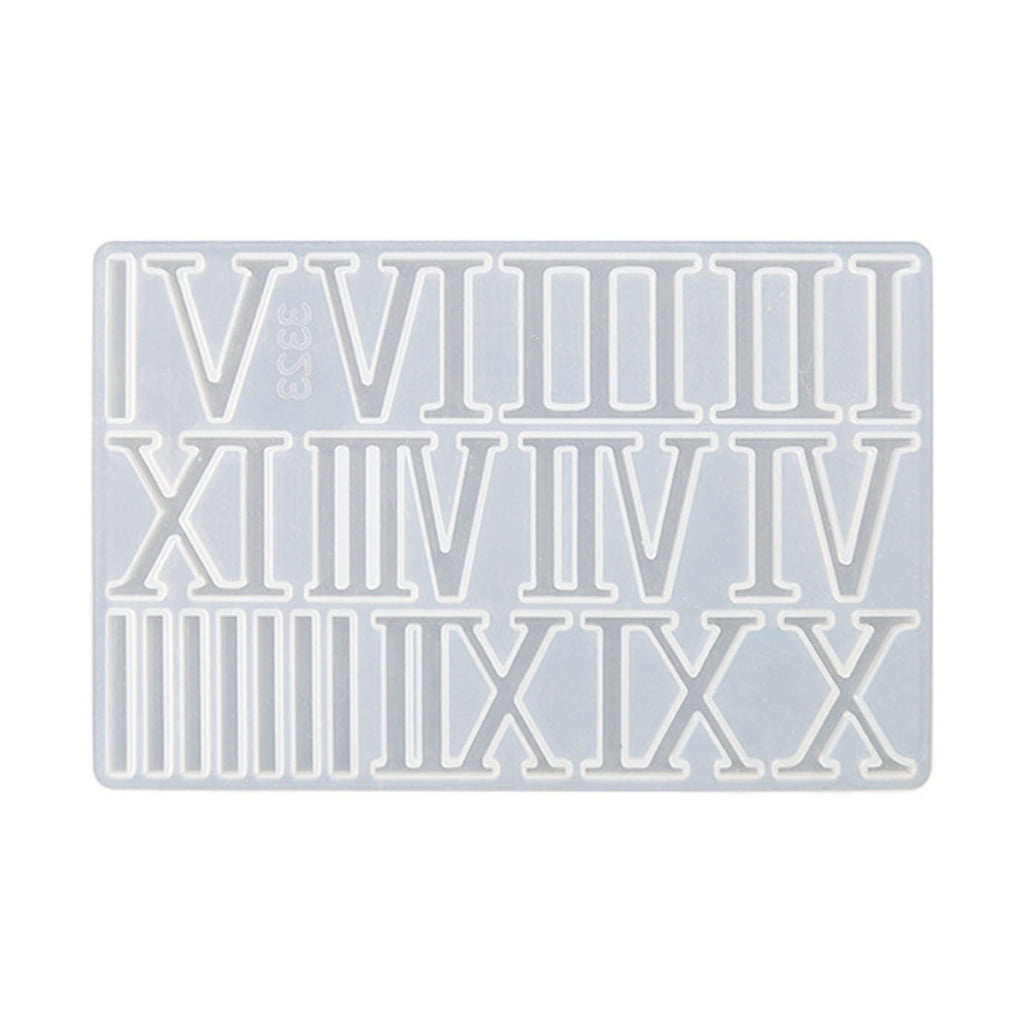 Aellinatey Clock Roman Arabic Numeral Mold Silicone Epoxy Resin Pendant ...