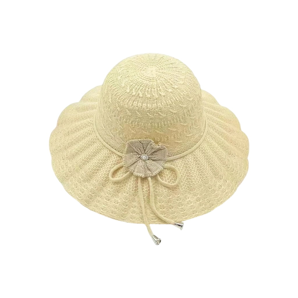 Aellinatey Comfortable Waves Design Sun Hat Women’S Cotton Knit Beach ...