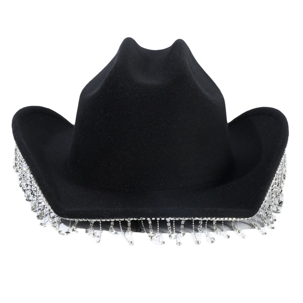 Aellinatey Cowgirl Hats Rave Cow Girl Hat Adult Size Rhinestones ...
