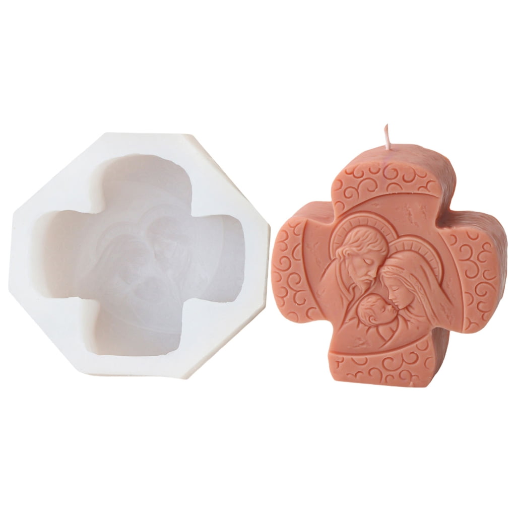 Aellinatey Crafting Molds Silicone Candle Mold Religious Series ...
