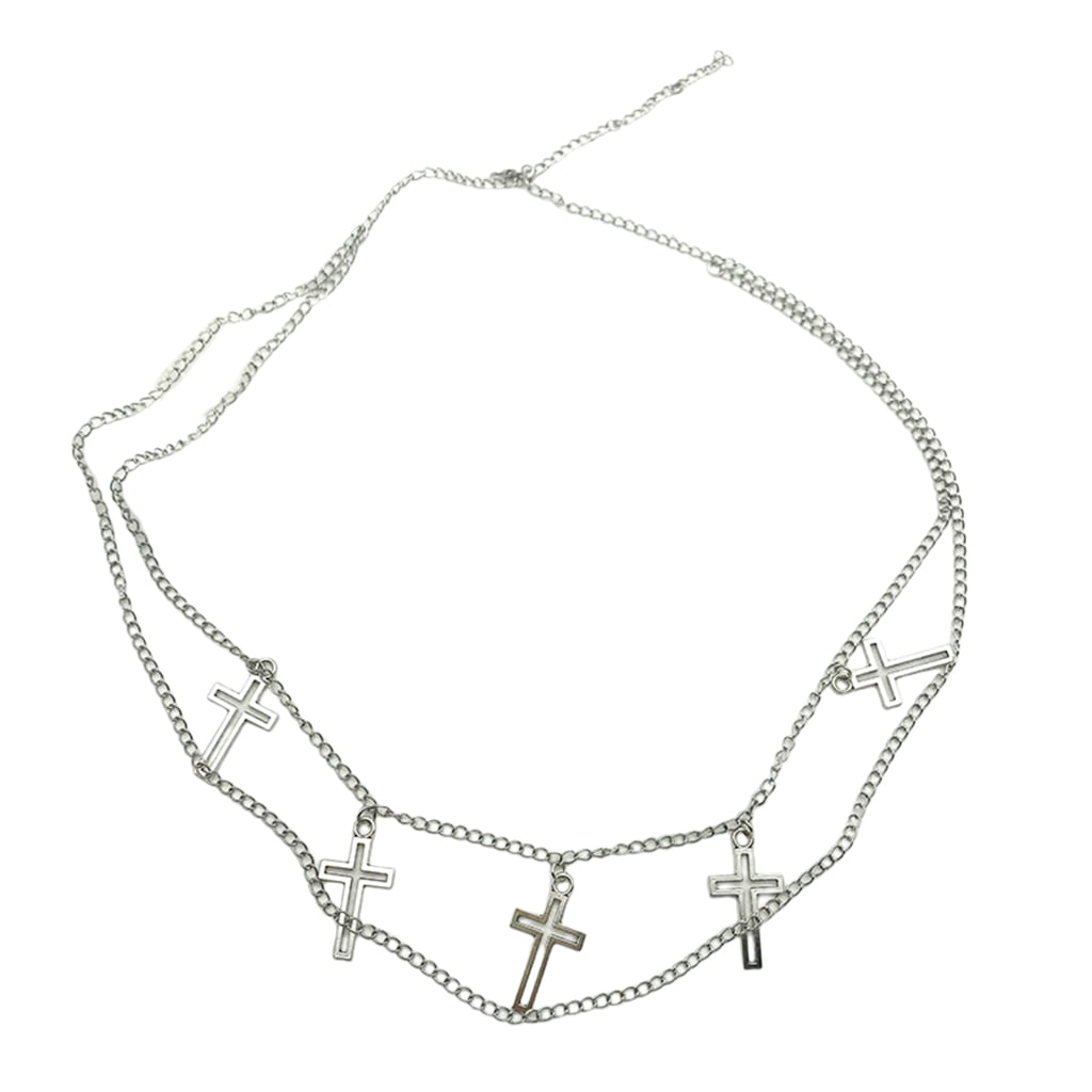Aellinatey Cross Waist Chain Belt Stomach Chain Layered Waist Chain y2k ...