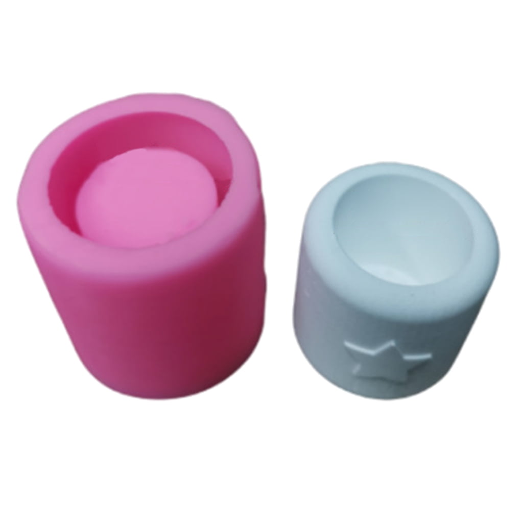 Aellinatey Cylinder Shape Candlestick Mold Silicone Candle Holder Mould ...