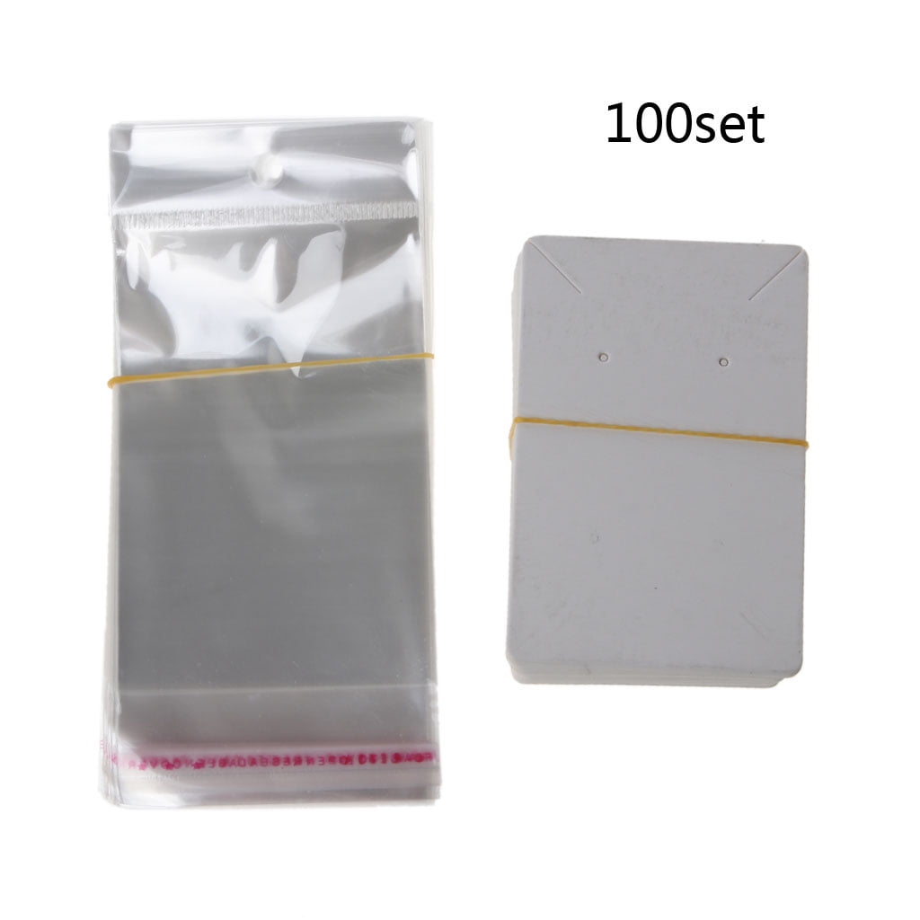 Aellinatey Earring Cardboard PVC Hook Tag Earring Jewelry Card Set ...