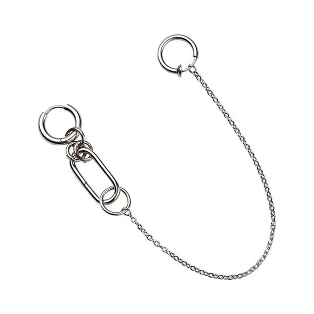 Aellinatey Earrings Lip Chain Nose Chain One-piece Lip Ring Fake ...