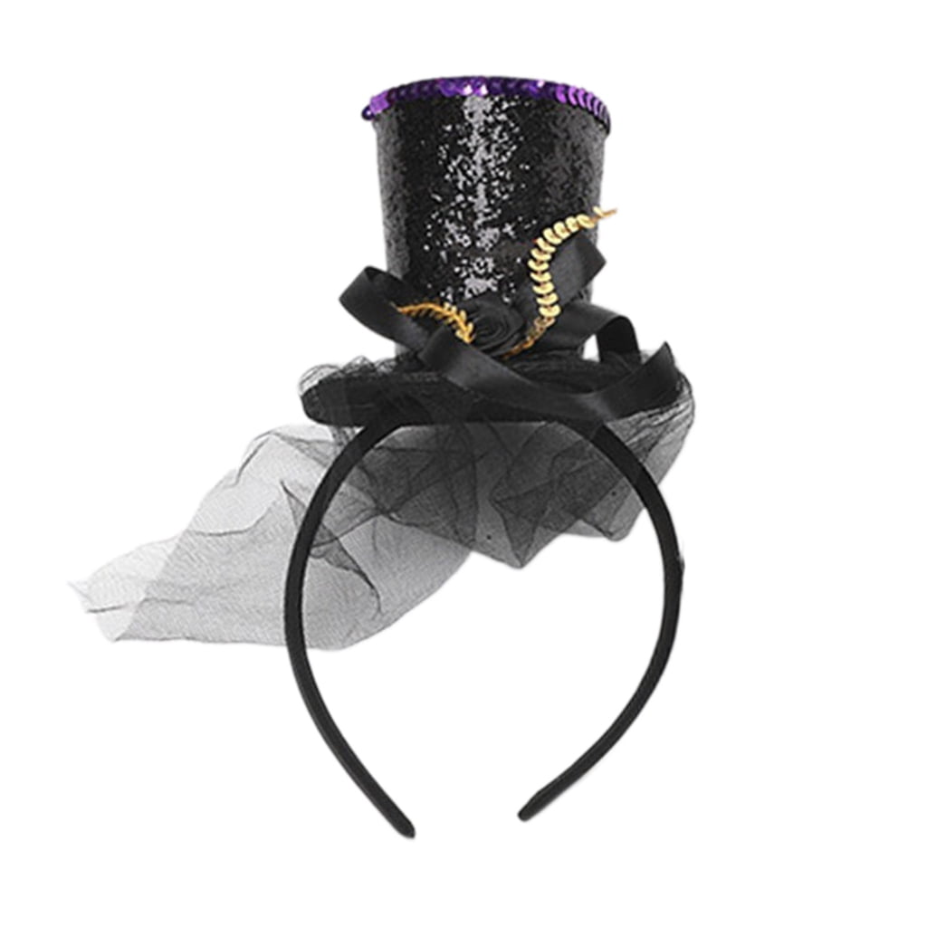 Aellinatey Elegant Top Hat Headband Fascinators Hat Top Hat 1920s Tea ...