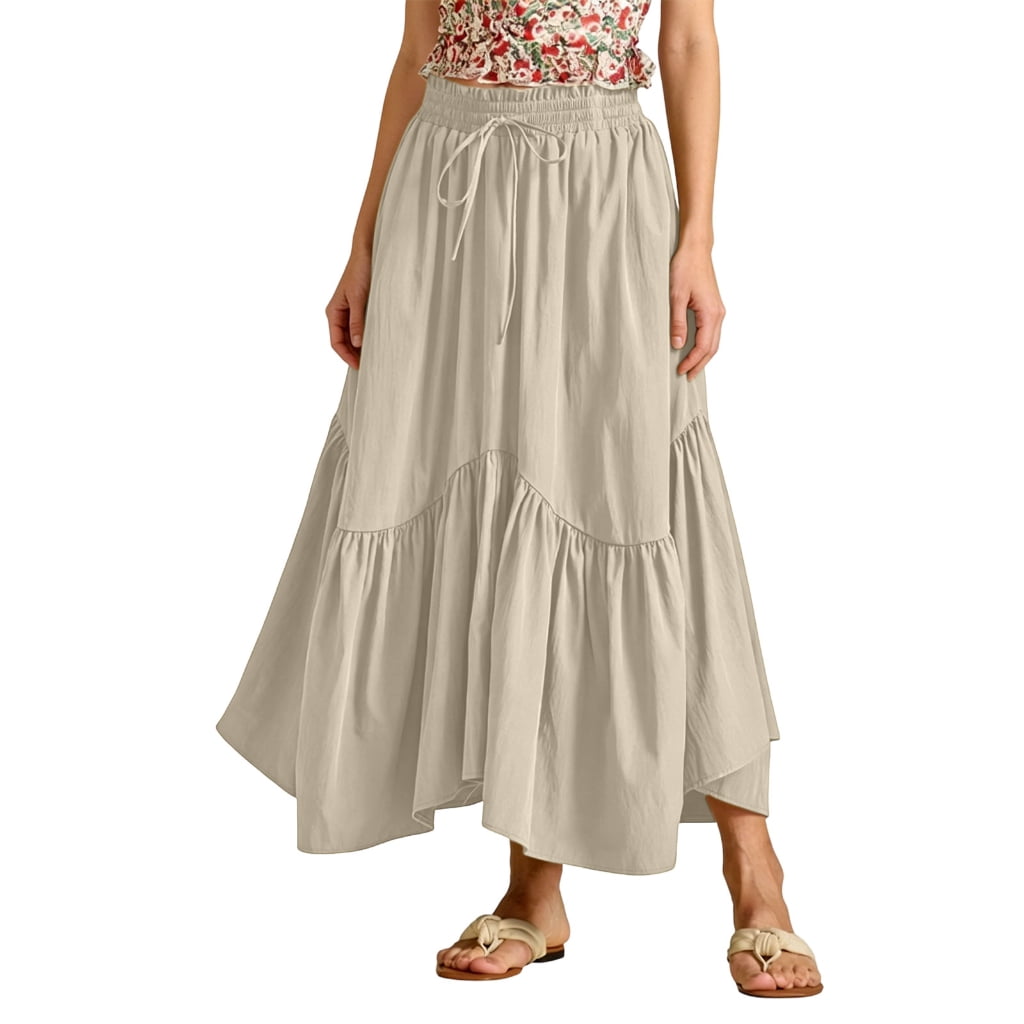 Aellinatey Elegant Women's High Waist Renaissance A Line Swing Maxi ...