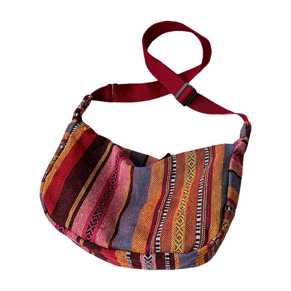 Aellinatey Ethnic Embroidered Bag Spacious Compartments Zippers Closure ...
