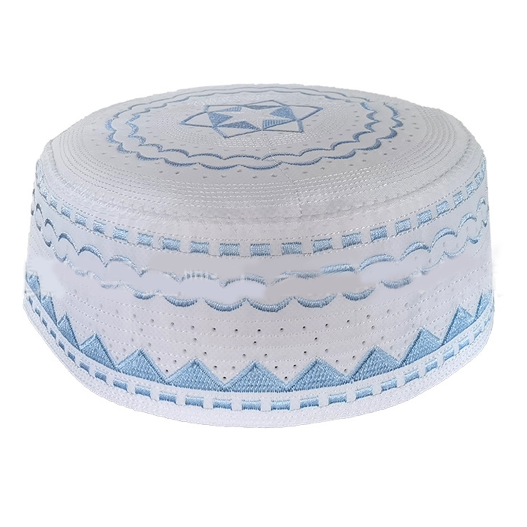 Aellinatey Ethnic Muslims Men Prayer Hat Embroidered Islamic ...