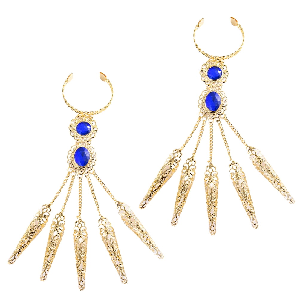 Aellinatey Exaggerated Indian Thai Finger Bracelets Women Chain Belly ...