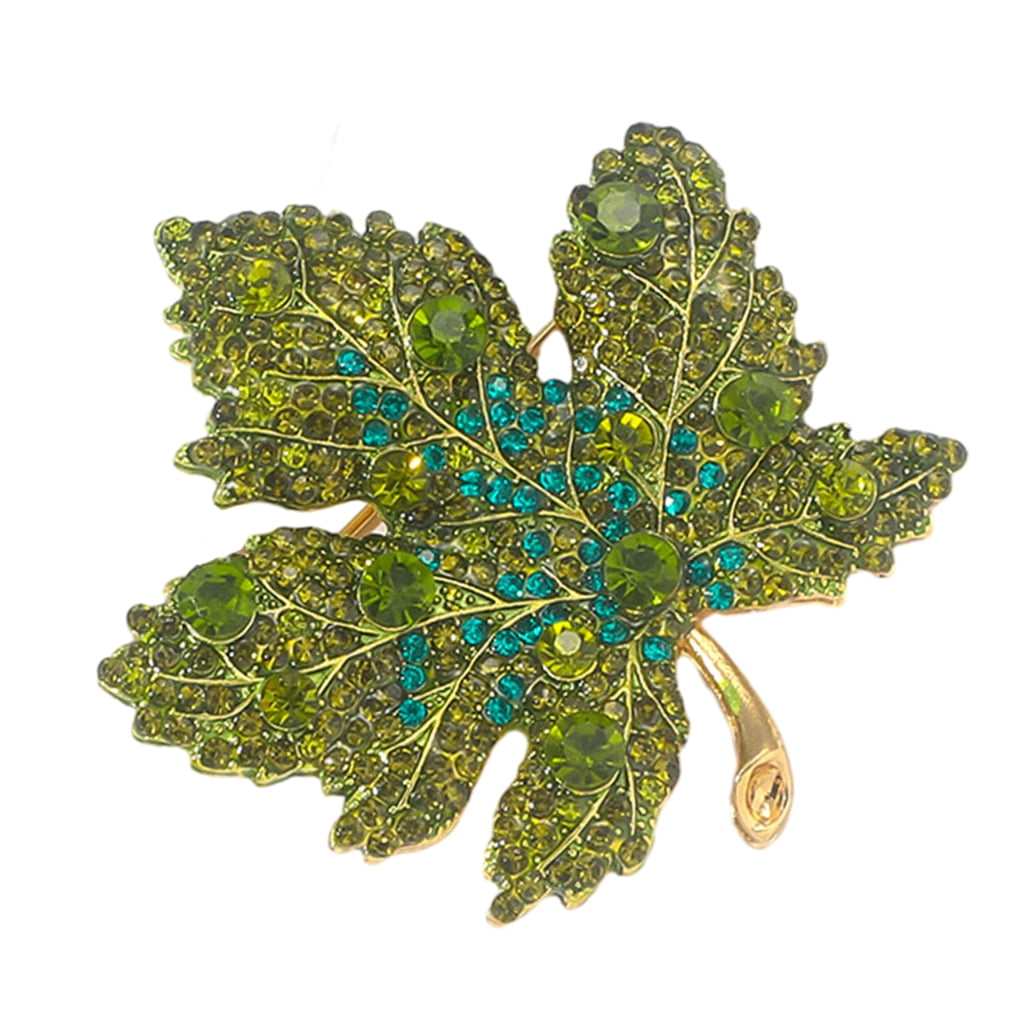 Aellinatey Exquisite Crystal Maple Leaf Brooches for Women Stylish and ...
