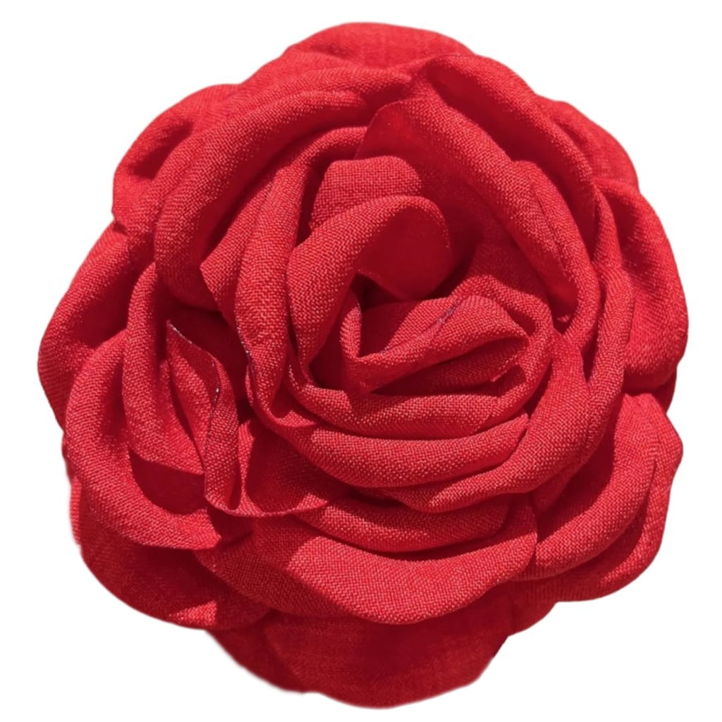 Aellinatey Fabric Rose Hair Clip Flower Hairpin SideBangs Snap Clip ...