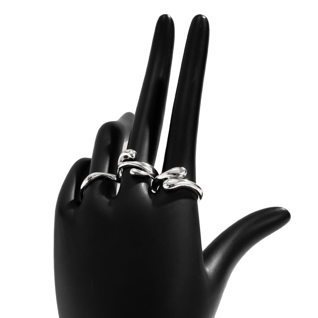 Aellinatey Fashion Forward Lava Rings Bendable Rings Jewelry Set for ...